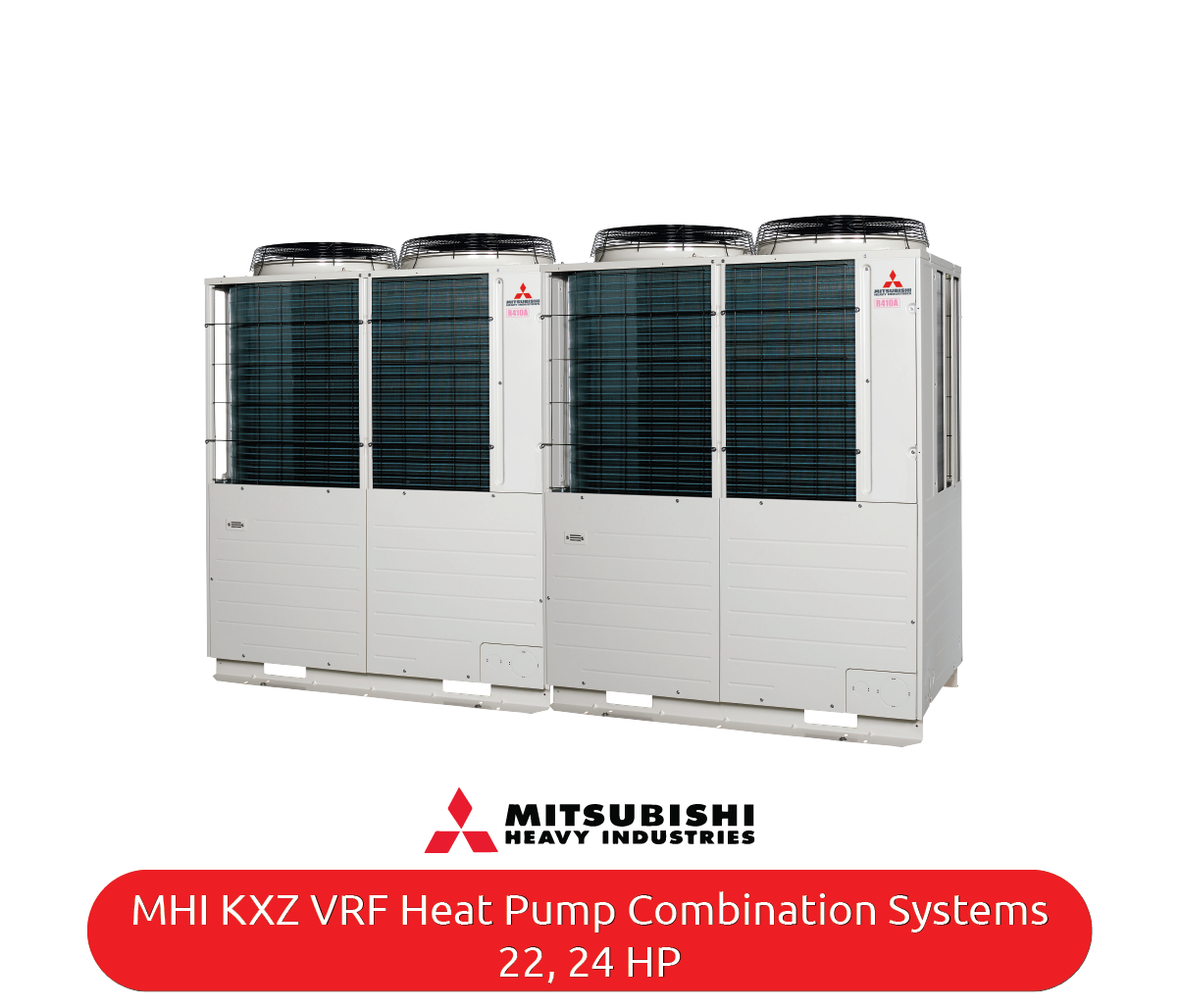 MHI KXZ VRF Heat Pump Combination Systems 22, 24 HP – Air-Con International